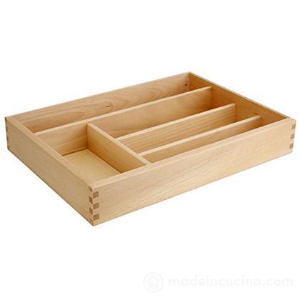 Porta posate 5 vani in legno chiaro - Caper | madeincucina.com